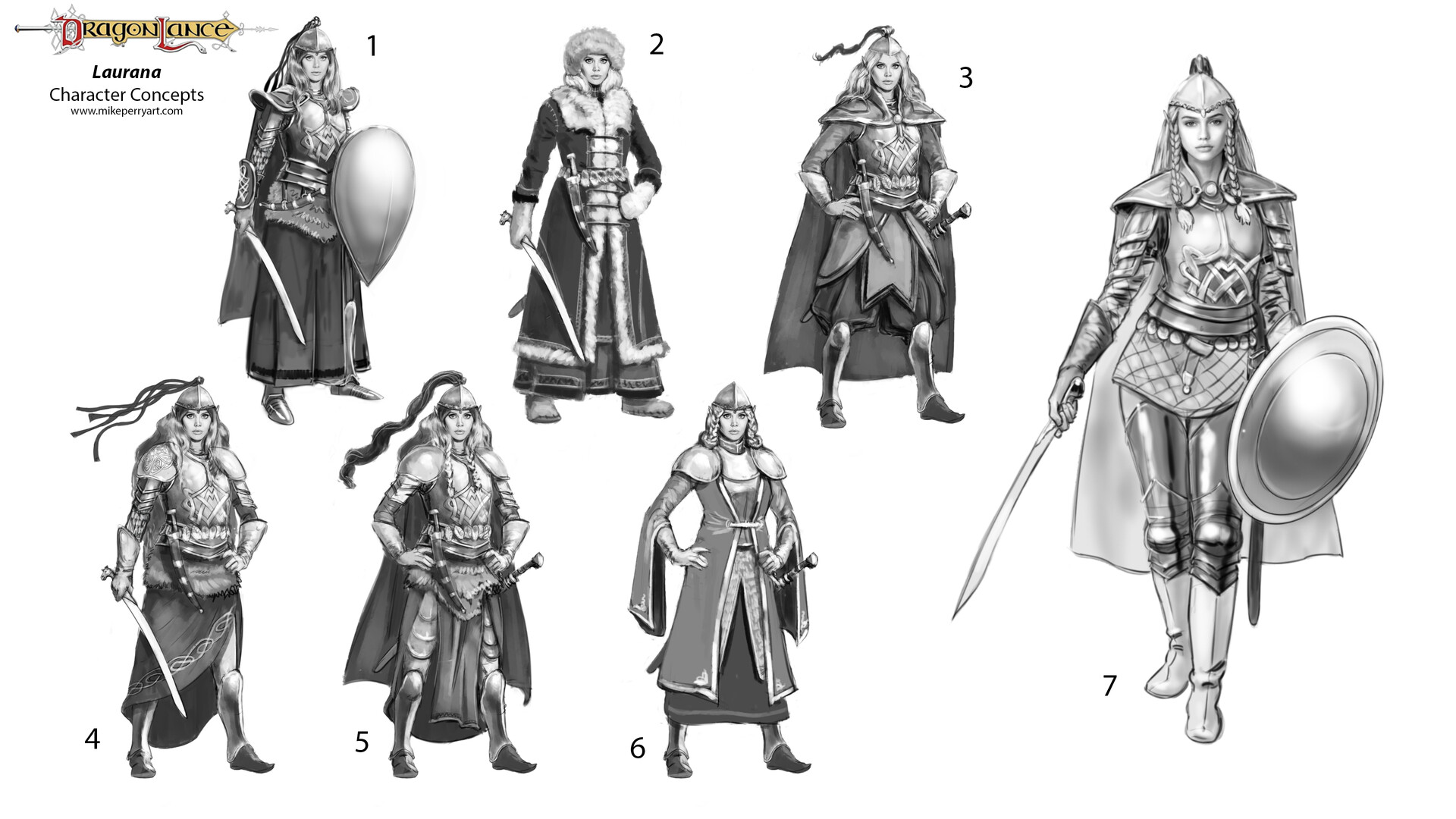 mike perry art.com - Laurana Kanann, Elven Princess and main Heroine of ...