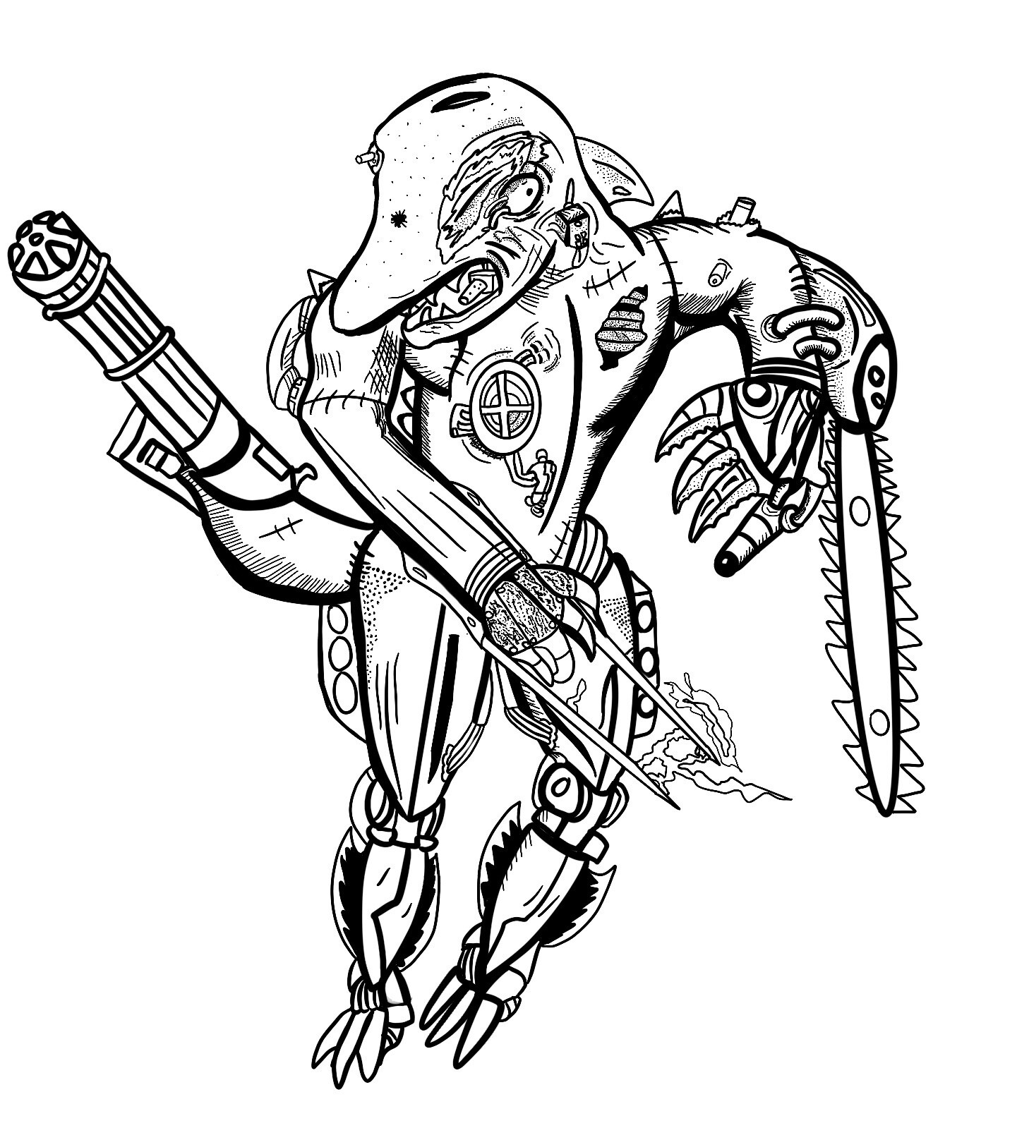 ArtStation - Cyborg, zombie, dolphin unfinished