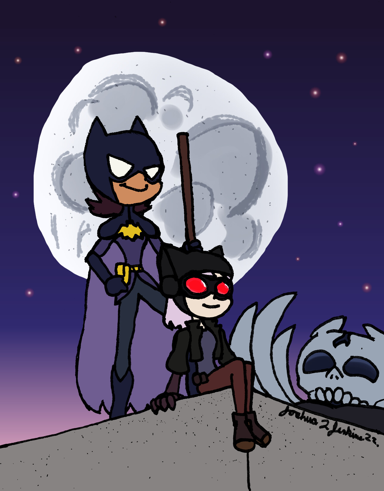 Chibi Batman And Catwoman