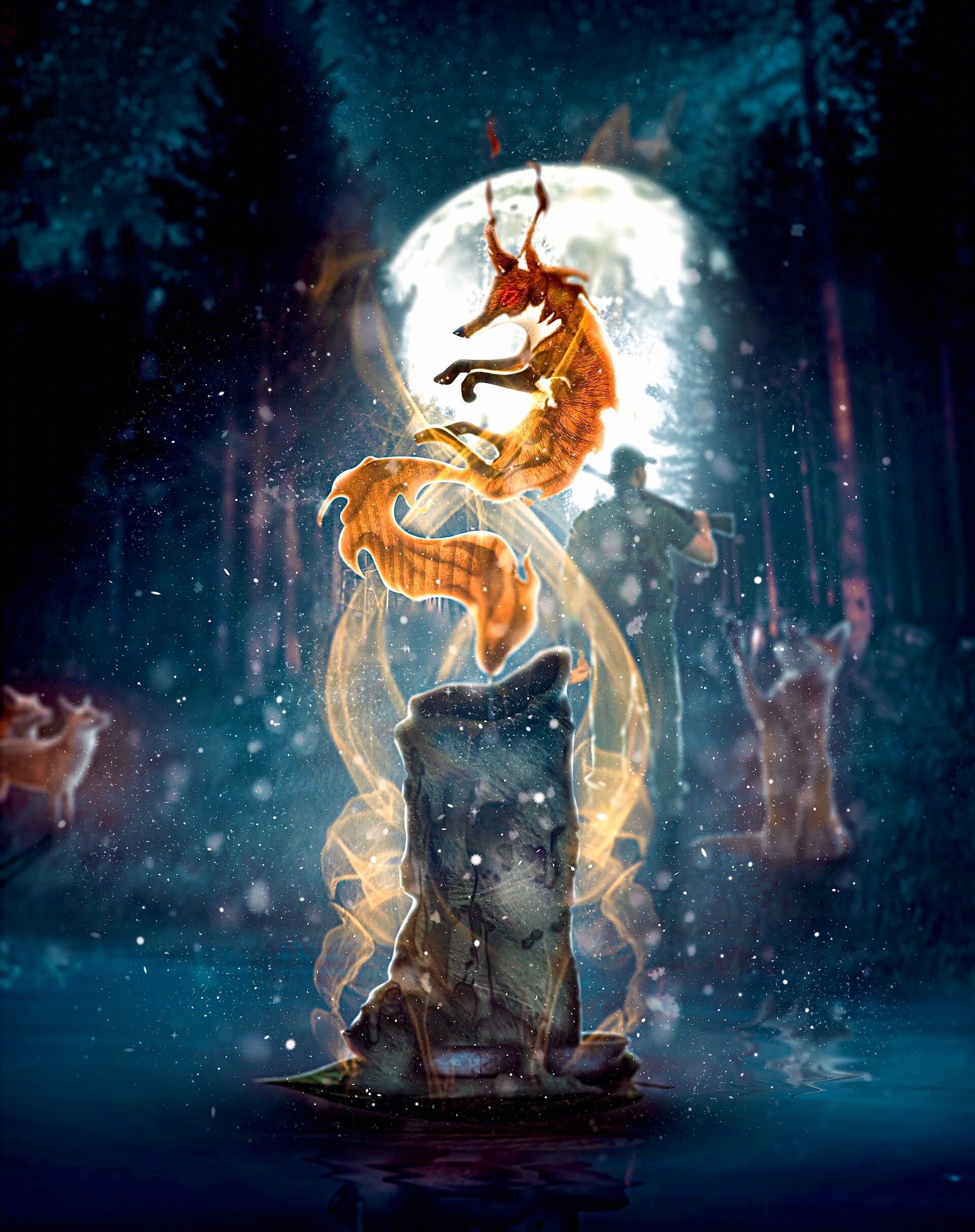 ArtStation - Burning fox