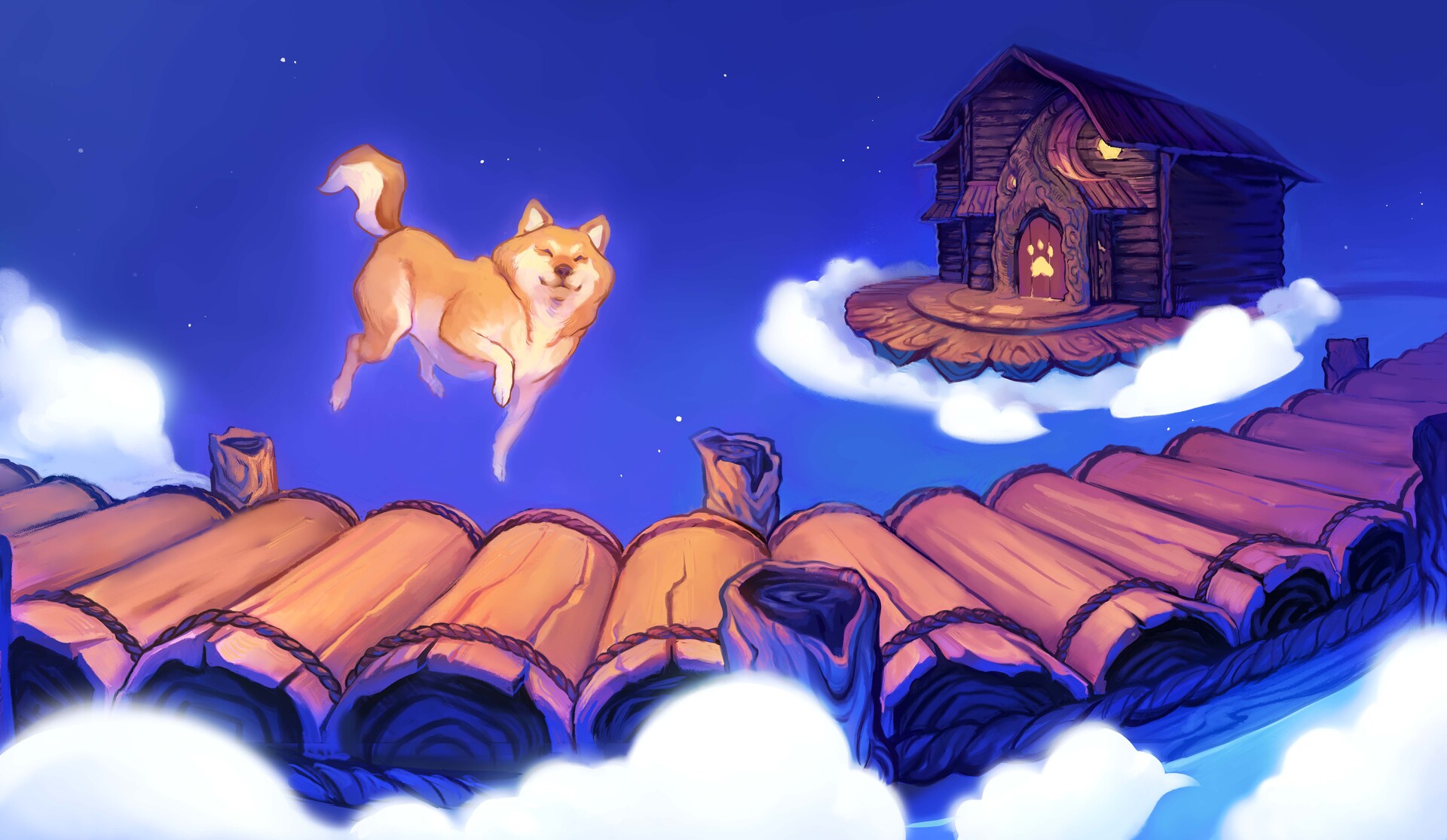 ArtStation - Celestial Haven (Magical Doge Home World)
