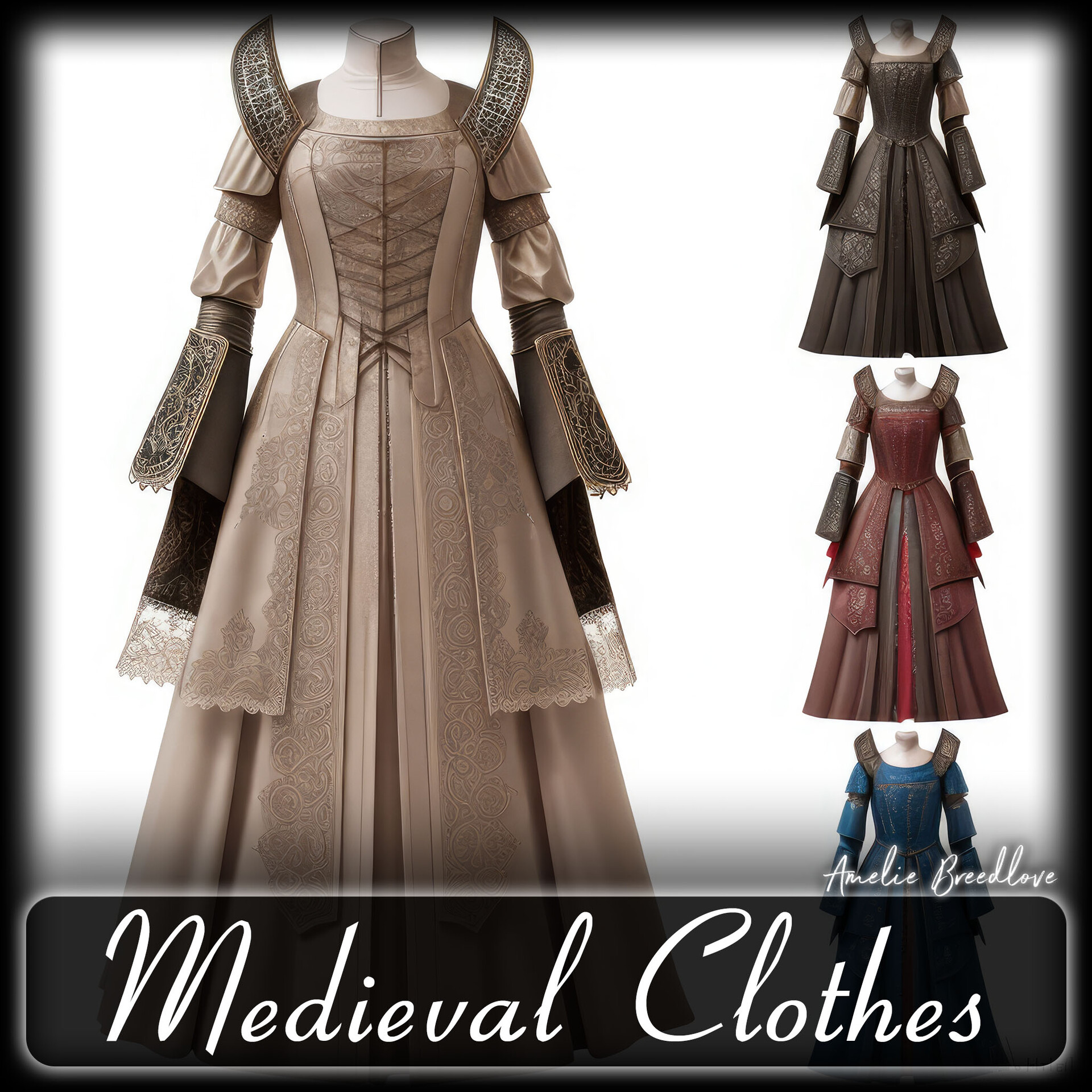 ArtStation - 350 Medieval Clothes Reference Pack | 4K | v.4