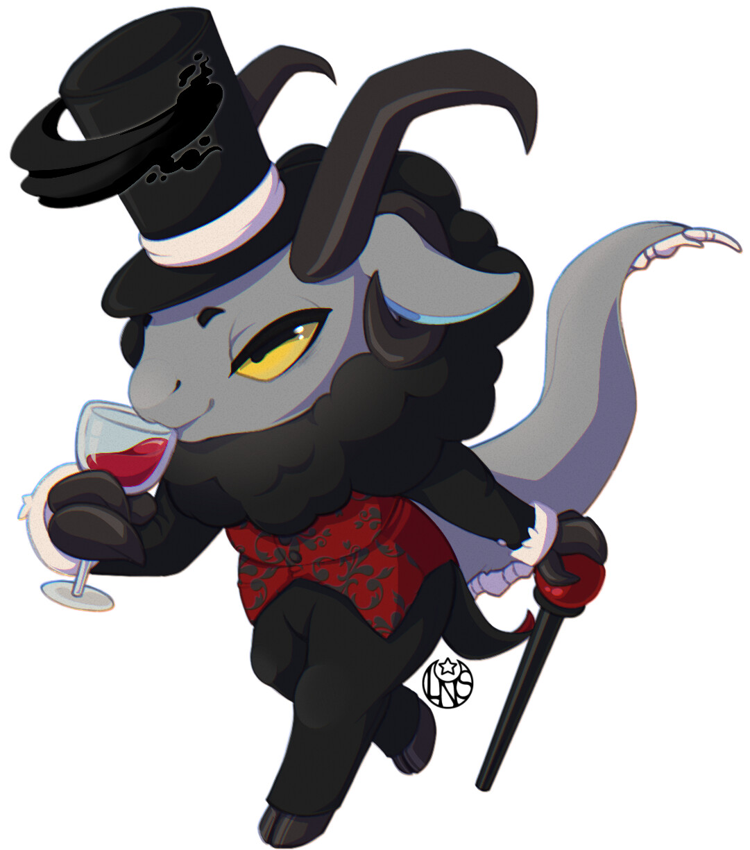 ArtStation - Dynamic Lineart Anthro Goat Commission