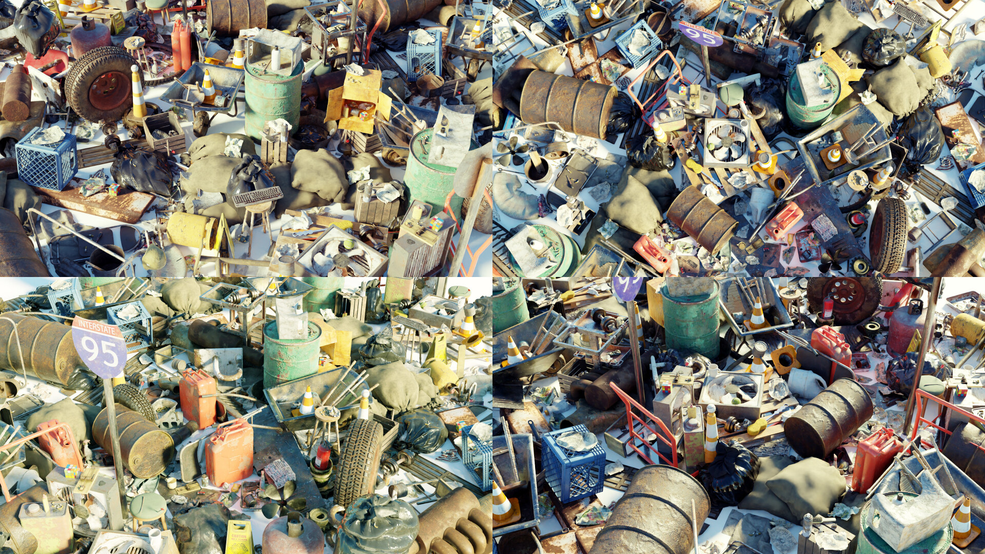 ArtStation - Urban Industrial Trash Waste Scrap Collections 3 - example