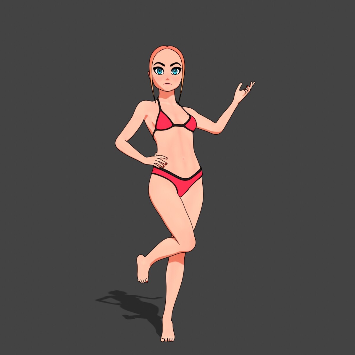 ArtStation - Girl in Bikini