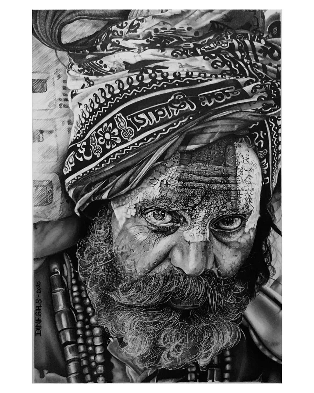 ArtStation - Realistic Aghori Pencil Portrait