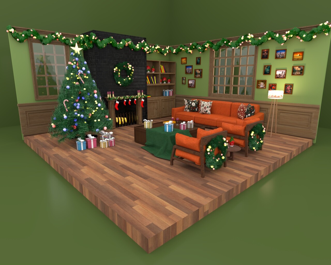 ArtStation - Christmas Room