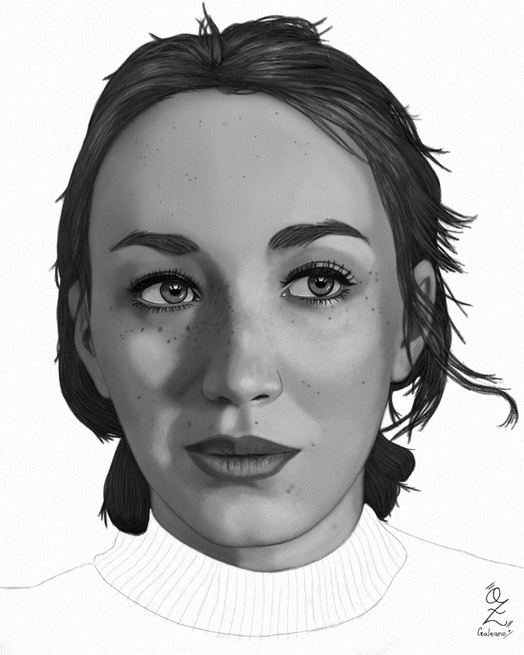 ArtStation - Model Portrait Sketch by Oz Galeano