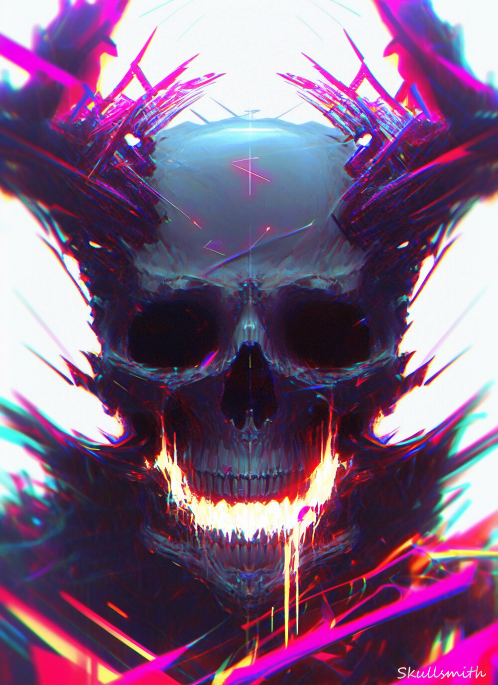 ArtStation - Glitched Skull