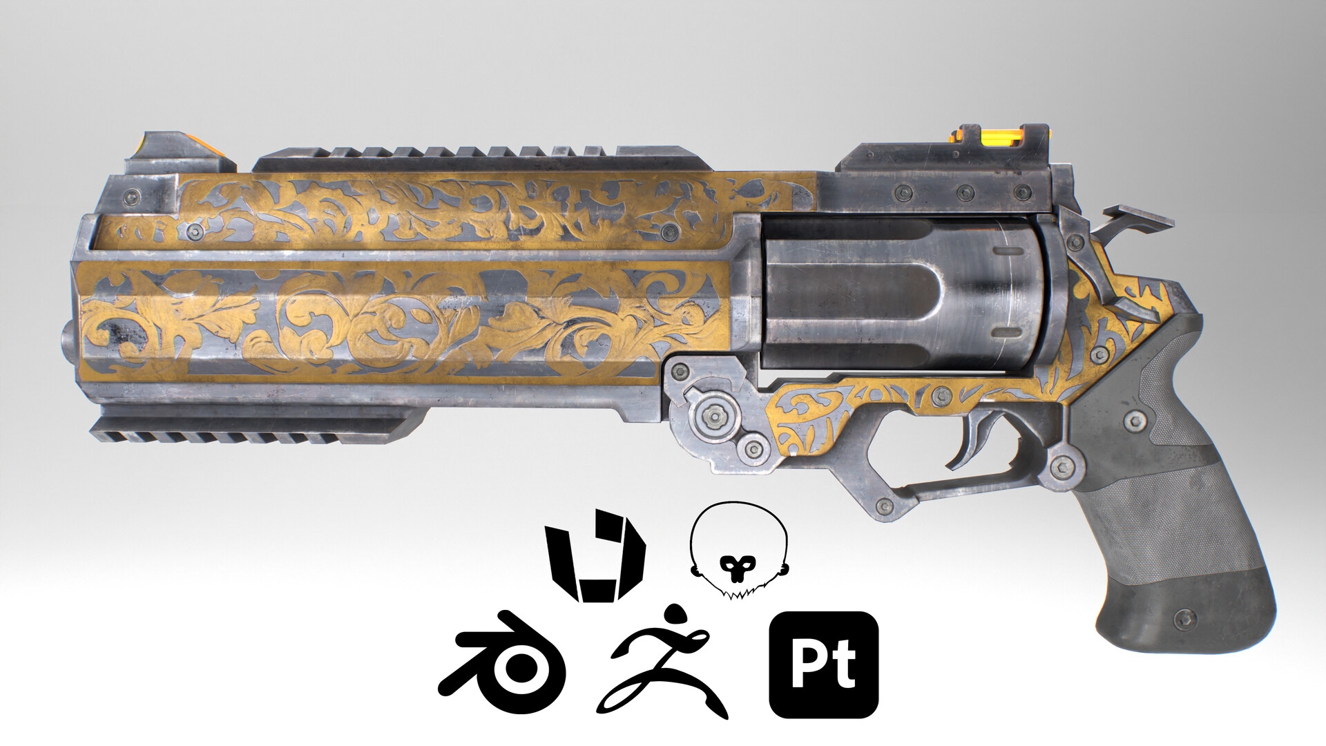 ArtStation - XMX Revolver Digital recoil