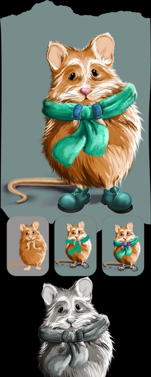 ArtStation - Cute rat
