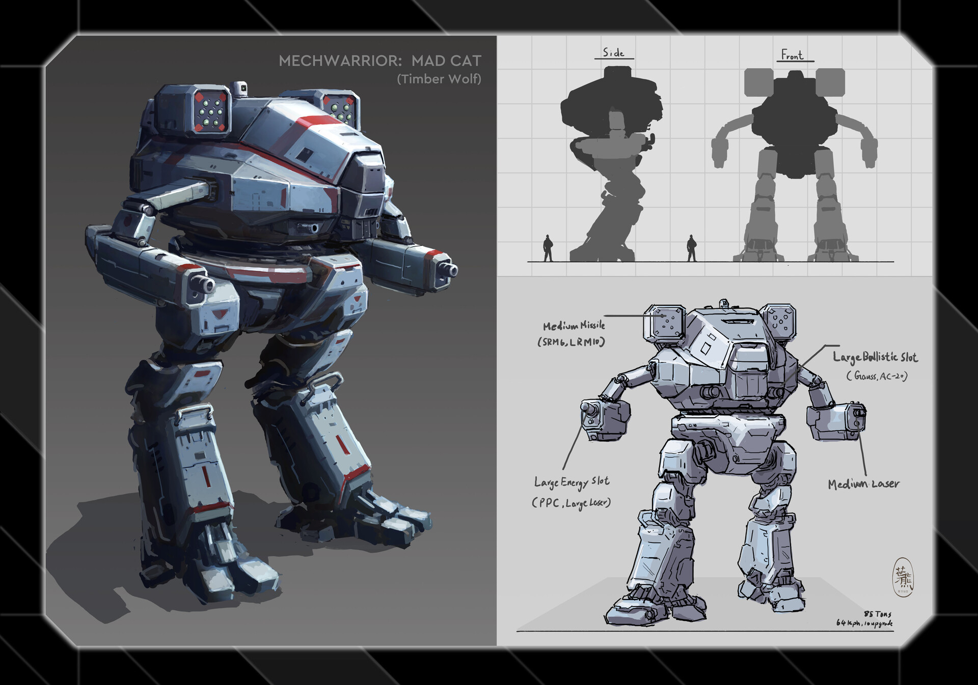 ArtStation - Battletech Mad Cat Slight Redesign