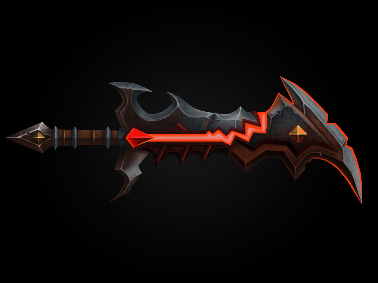 Andrew Locko - hand painted weapon