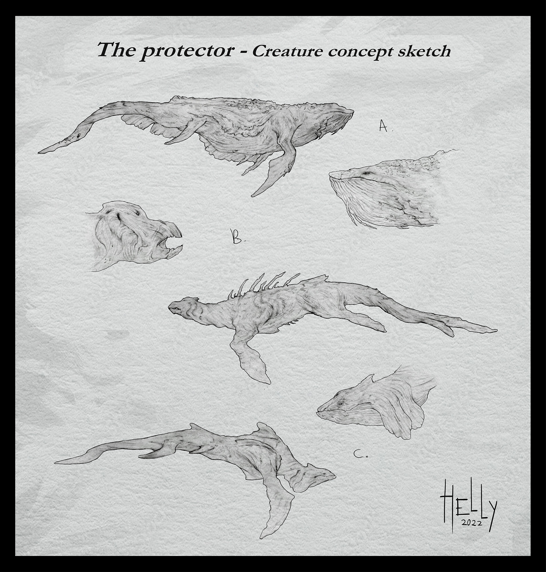 ArtStation - The protector - Creature concept sketches