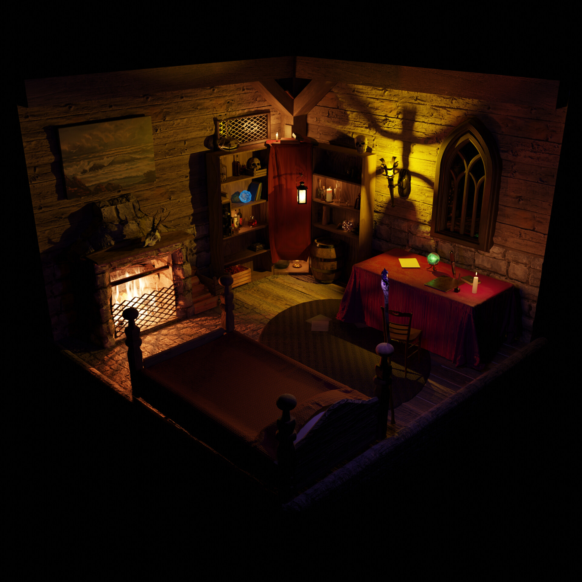 ArtStation - Medieval Alchemist Room