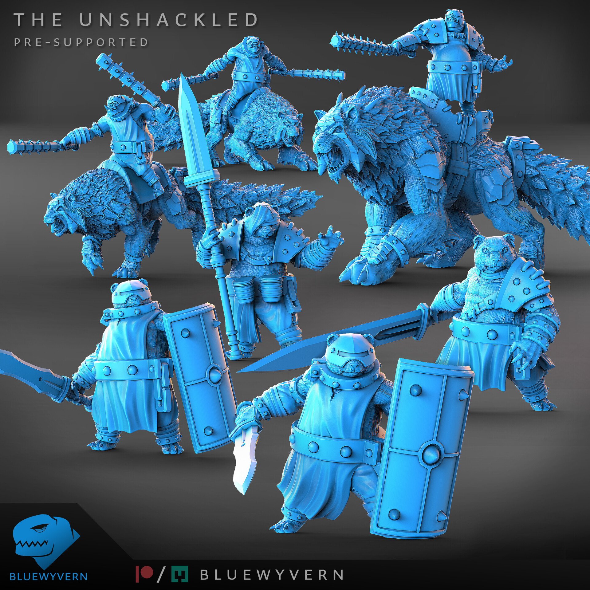 ArtStation - THE UNSHACKLED - 3D Printable Miniature set