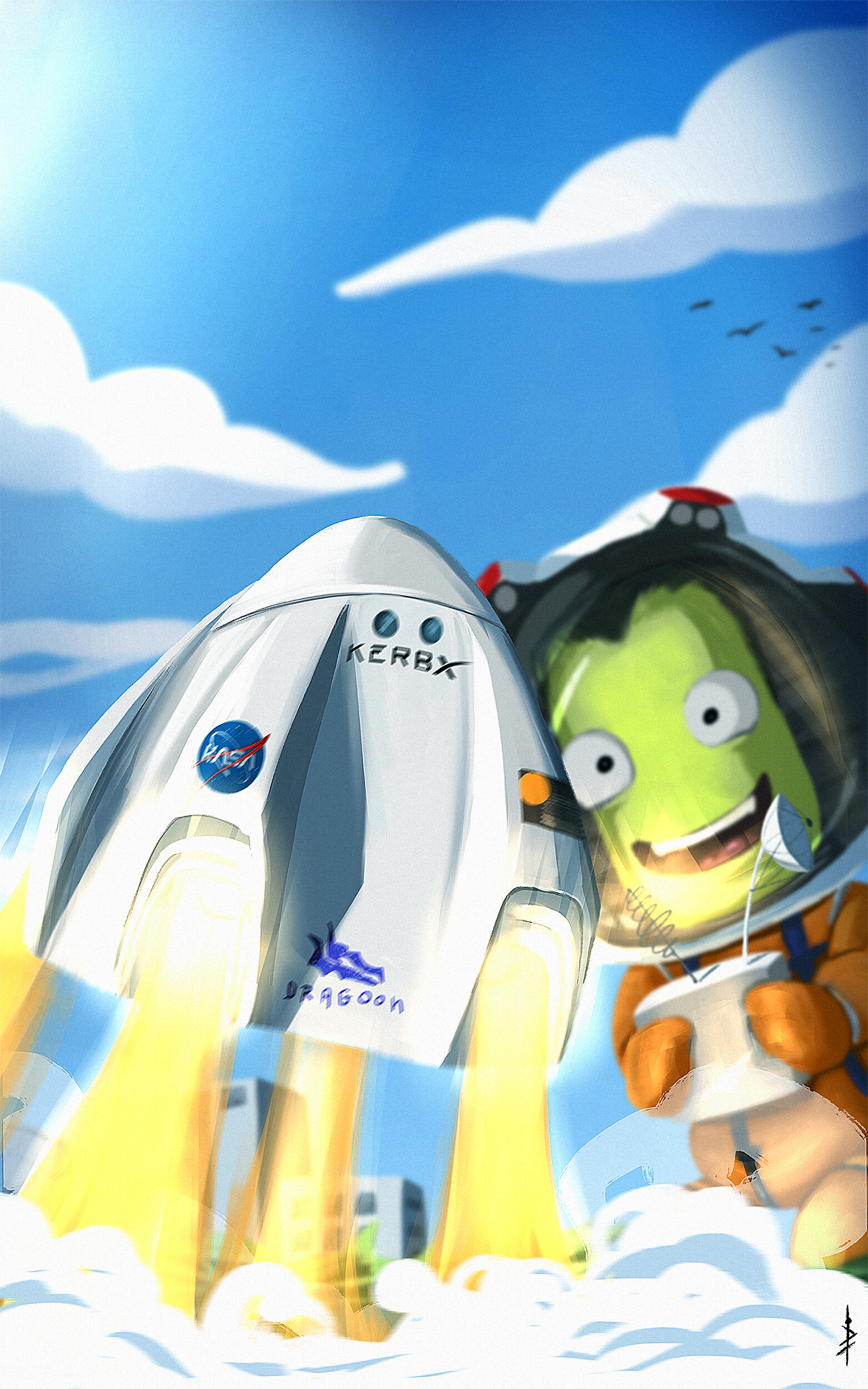 ArtStation - Crew Dragoon Lift Off!