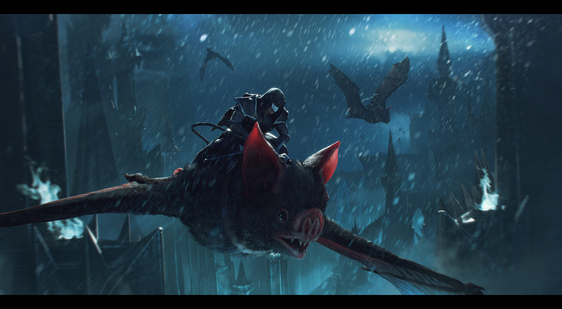 ArtStation - Bat Riders: Castle Flight