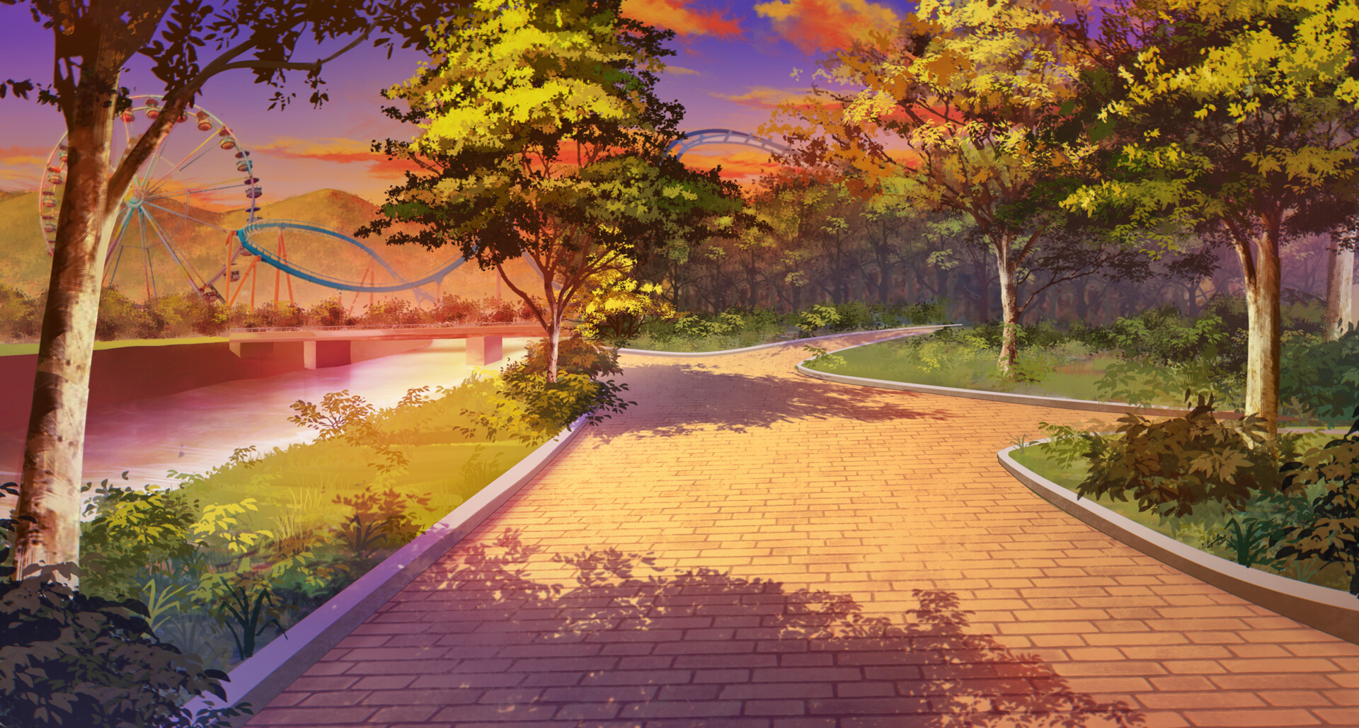 ArtStation - Backgrounds for 2D animation "Don't Cry"