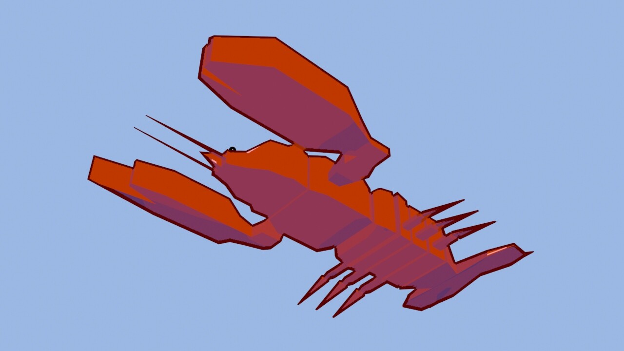 ArtStation - Low-Poly Lobster - 3D Model