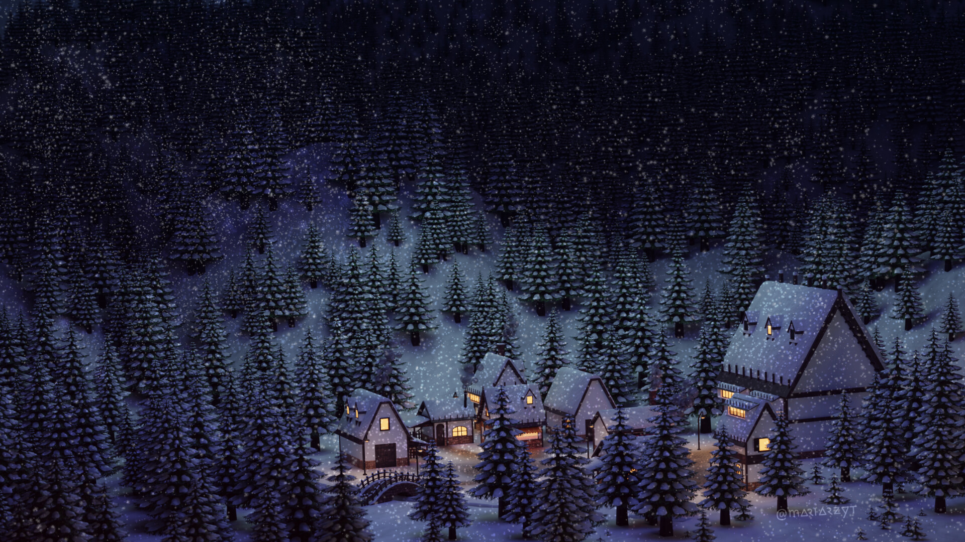 MASHA - Low Poly Winter Wonderland