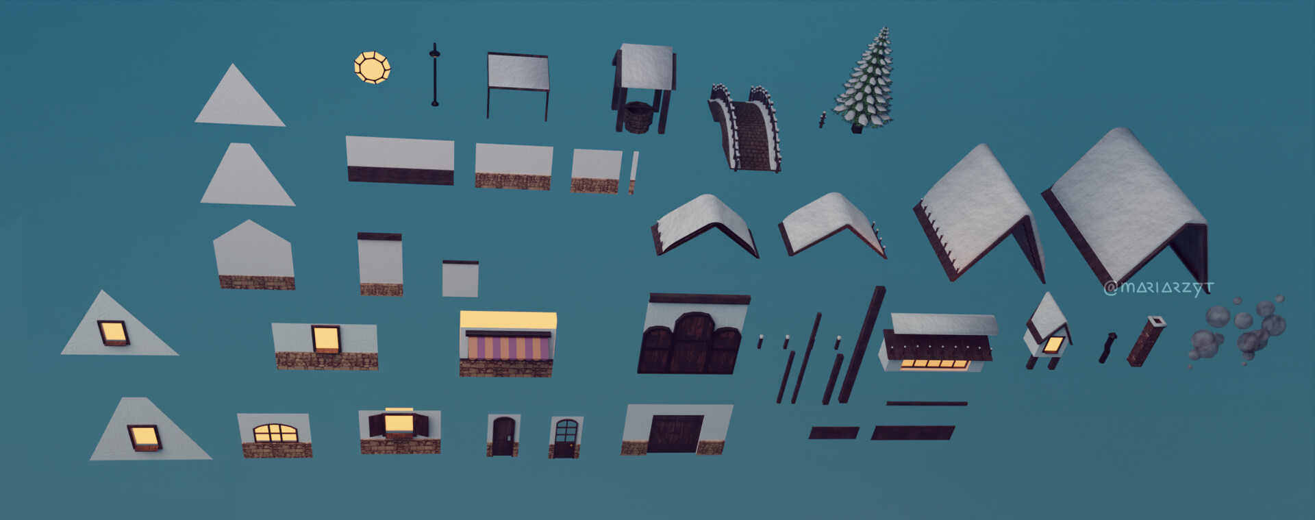 MASHA - Low Poly Winter Wonderland