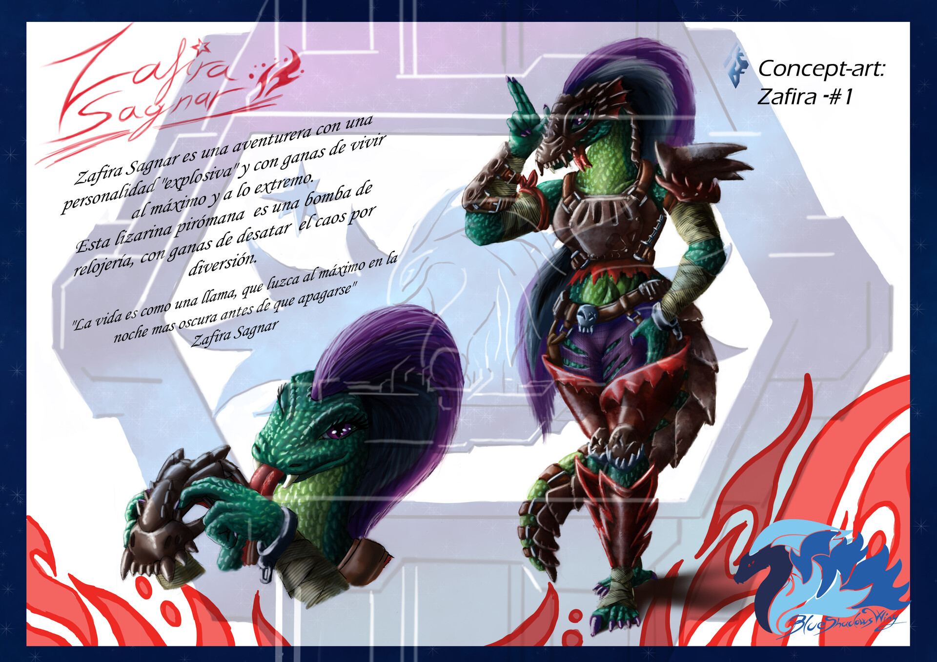 ArtStation - Zafira Sagnar, El caos igneo (Concept personal)