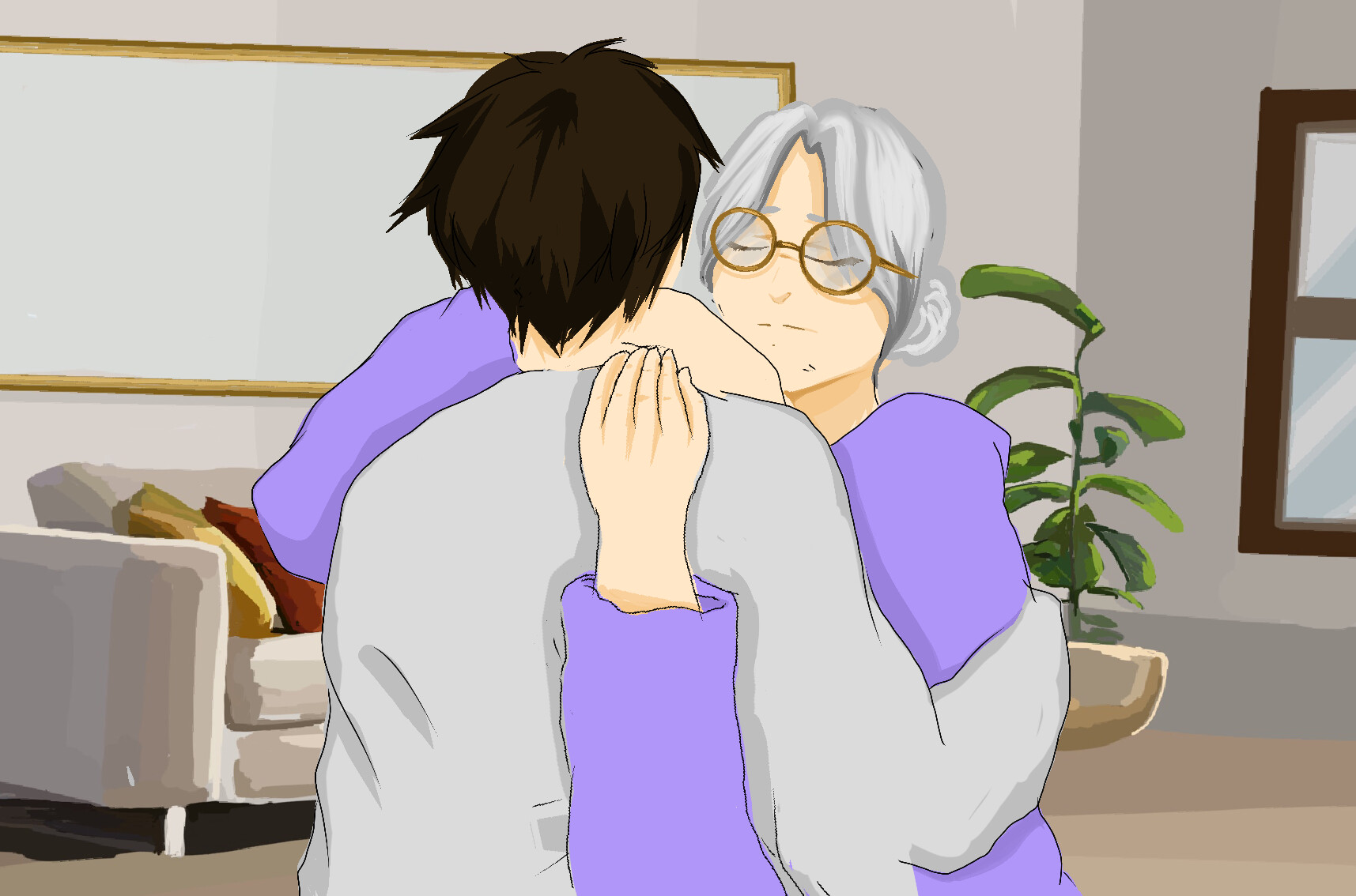 ArtStation - Anime Hugging Scene