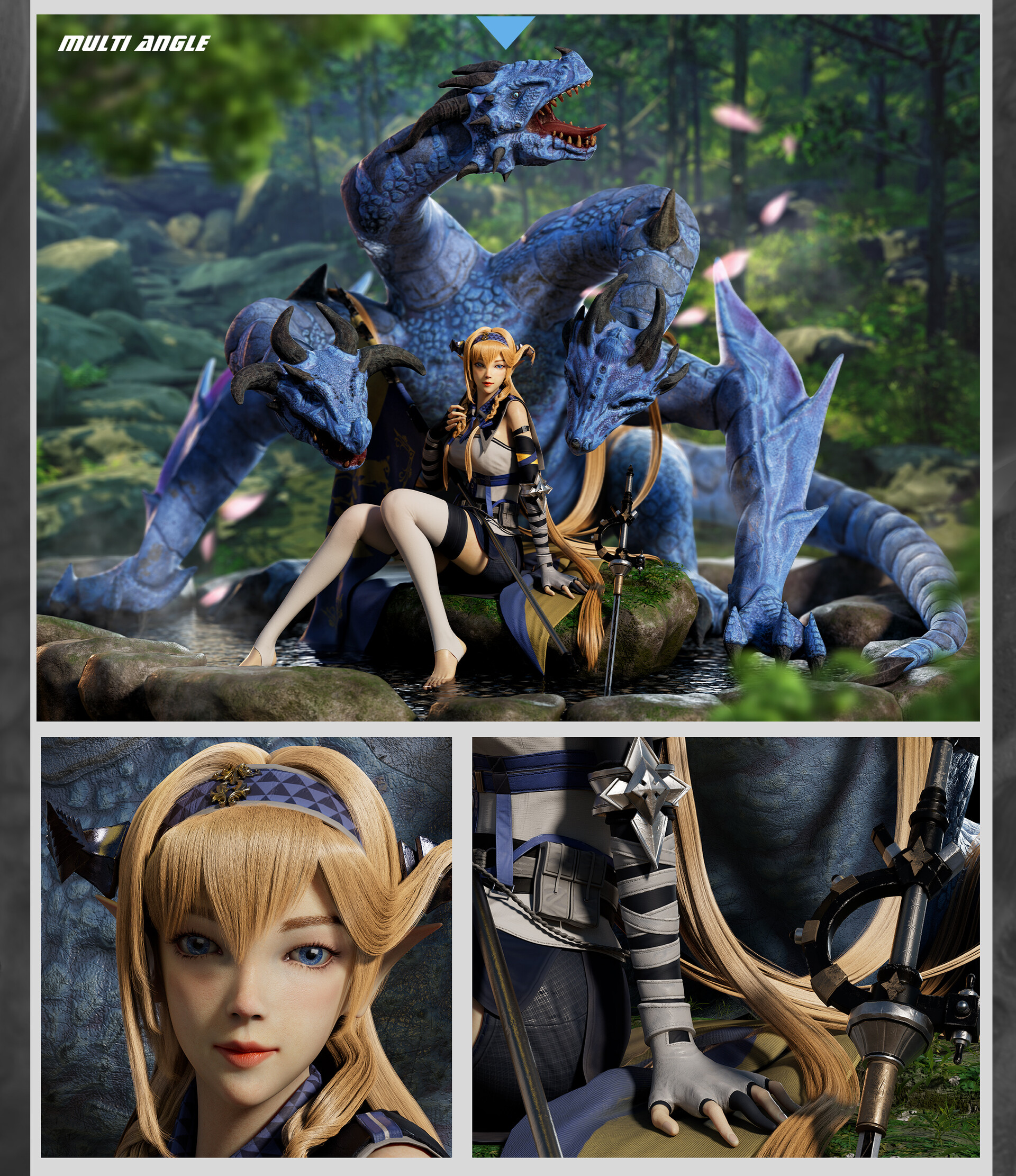 巧课力 CGmomo - 【学生作品】董子谦--《执旗手-琴柳》