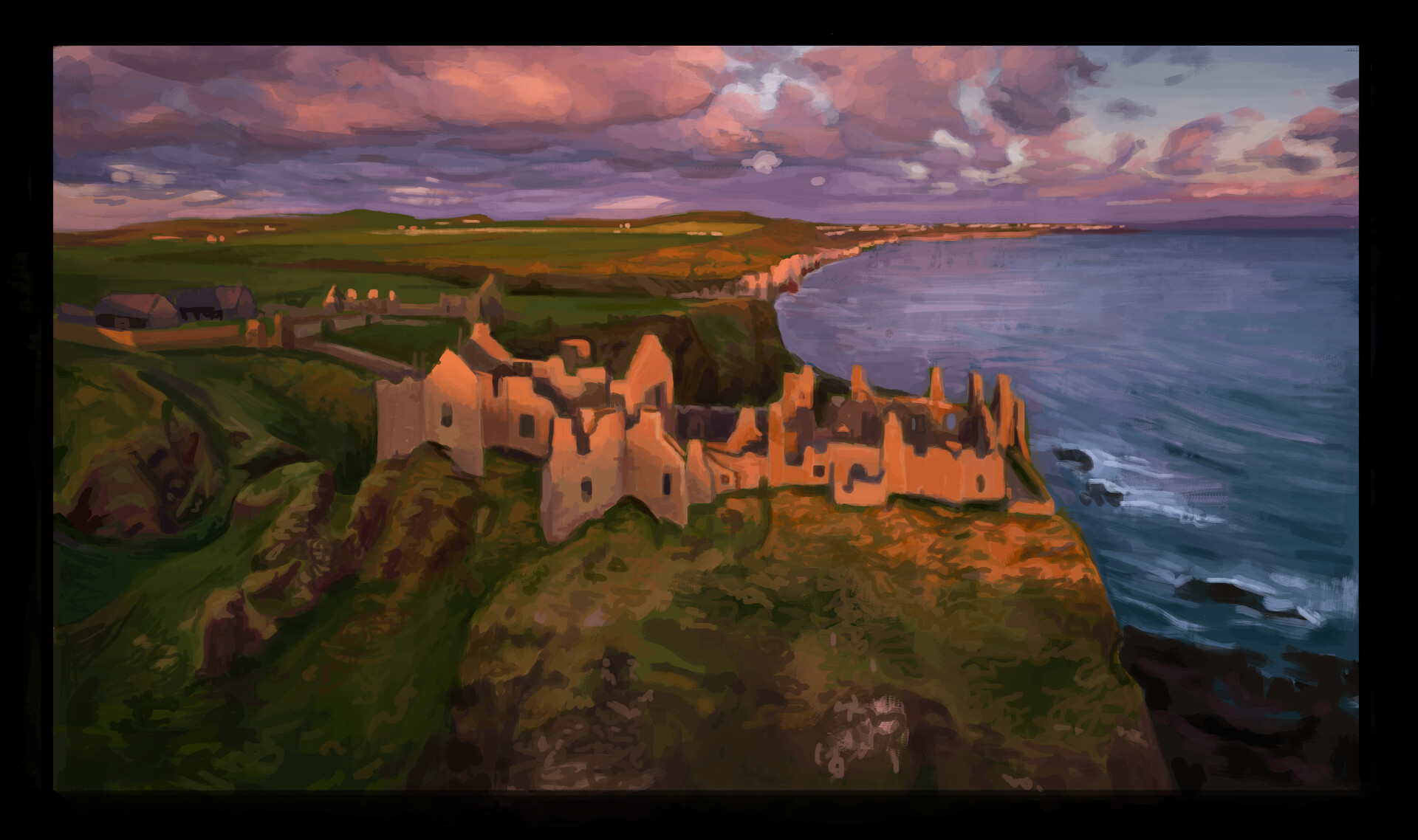 ArtStation - Dunluce Castle - Study