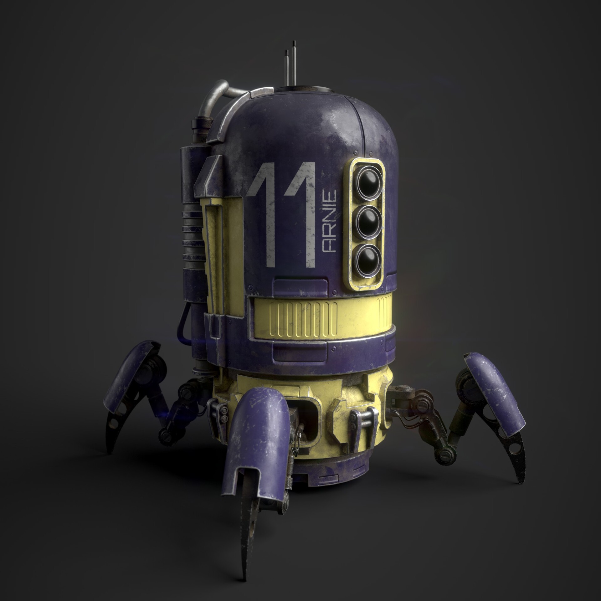 ArtStation - Adobe SpiderBot: Texture/Tutorial Practice