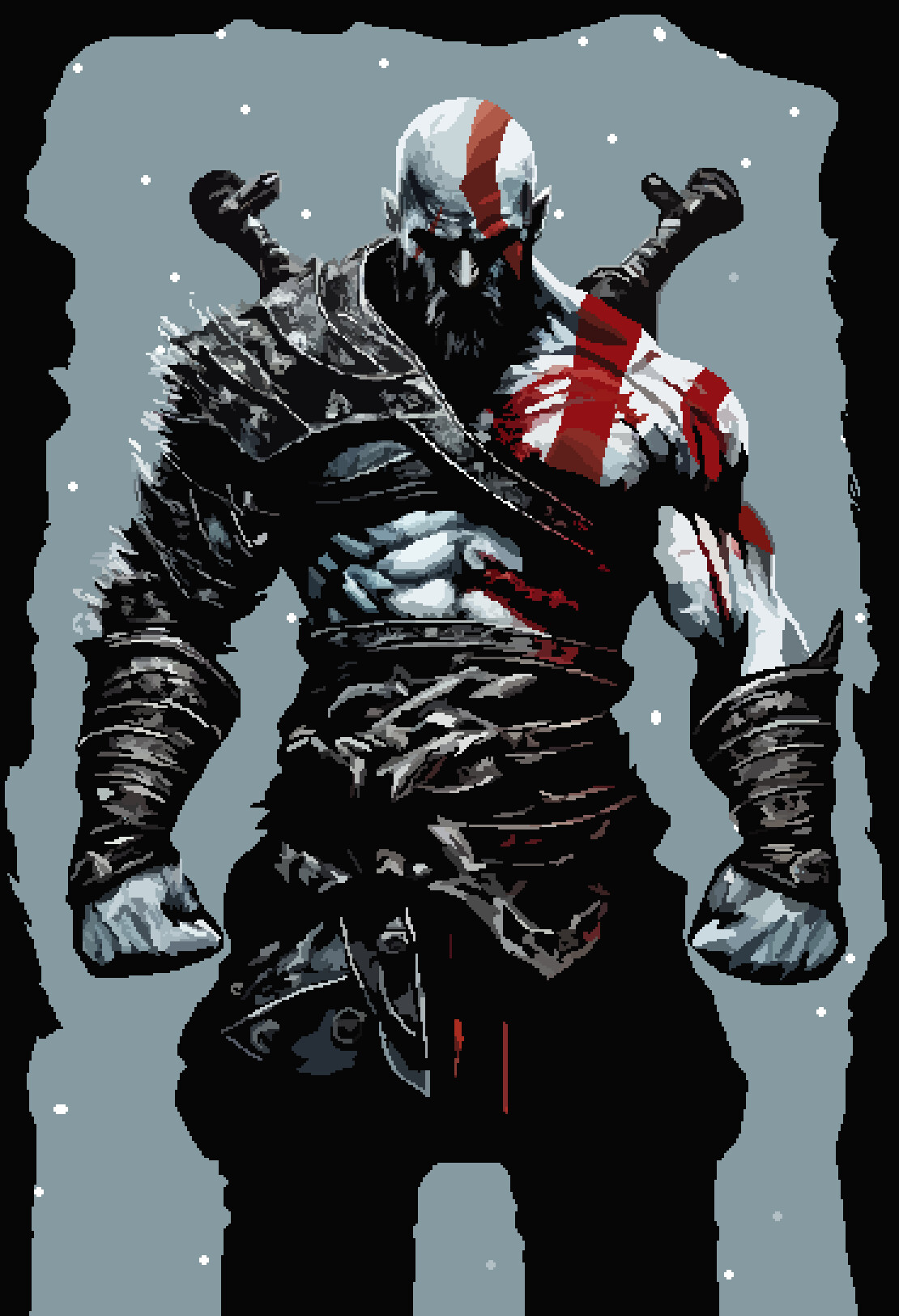 ArtStation - Kratos of Sparta Pixelart