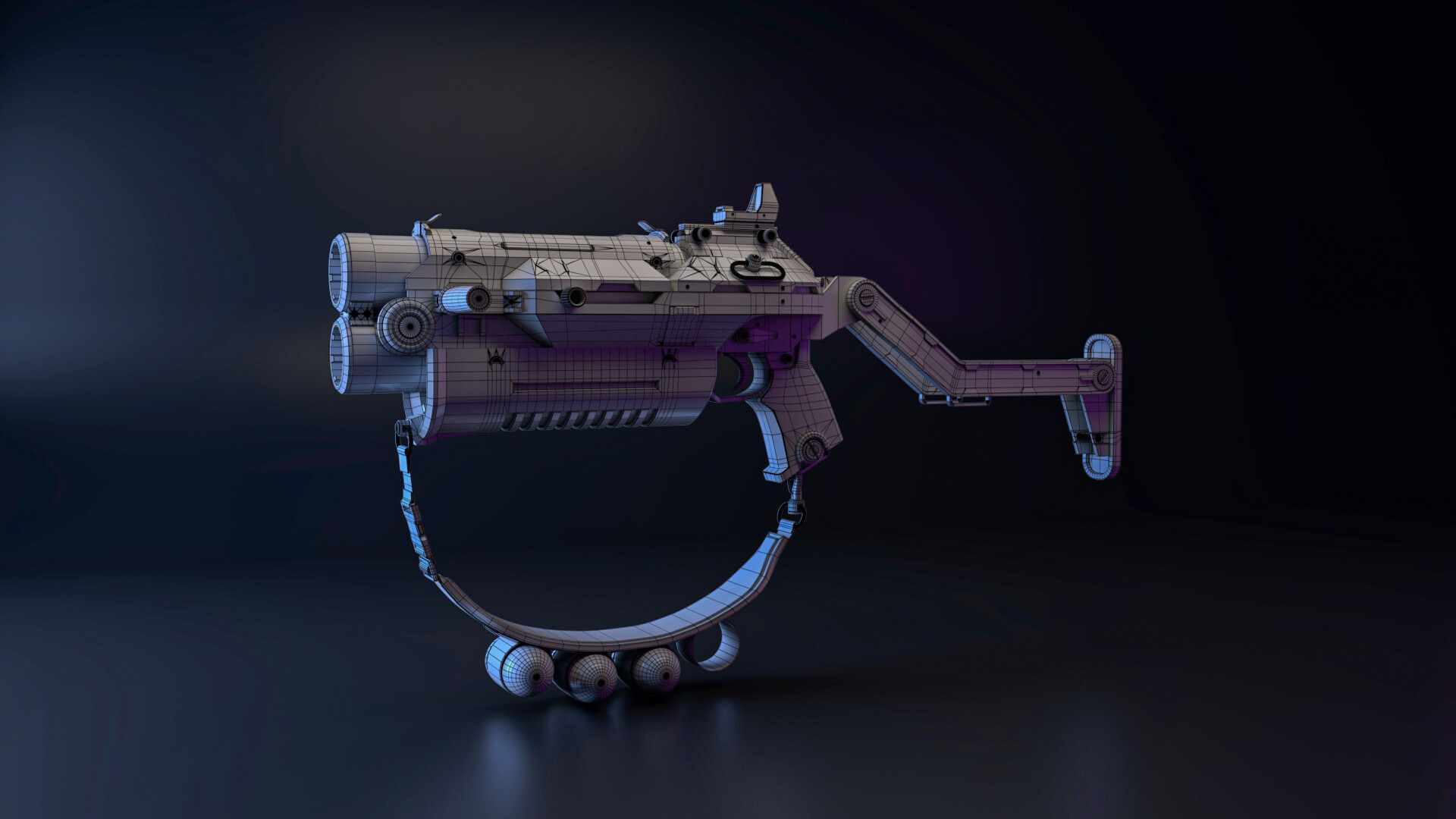 ArtStation - DOUBLE BARREL GRENADE LAUNCHER ( Fan Art )