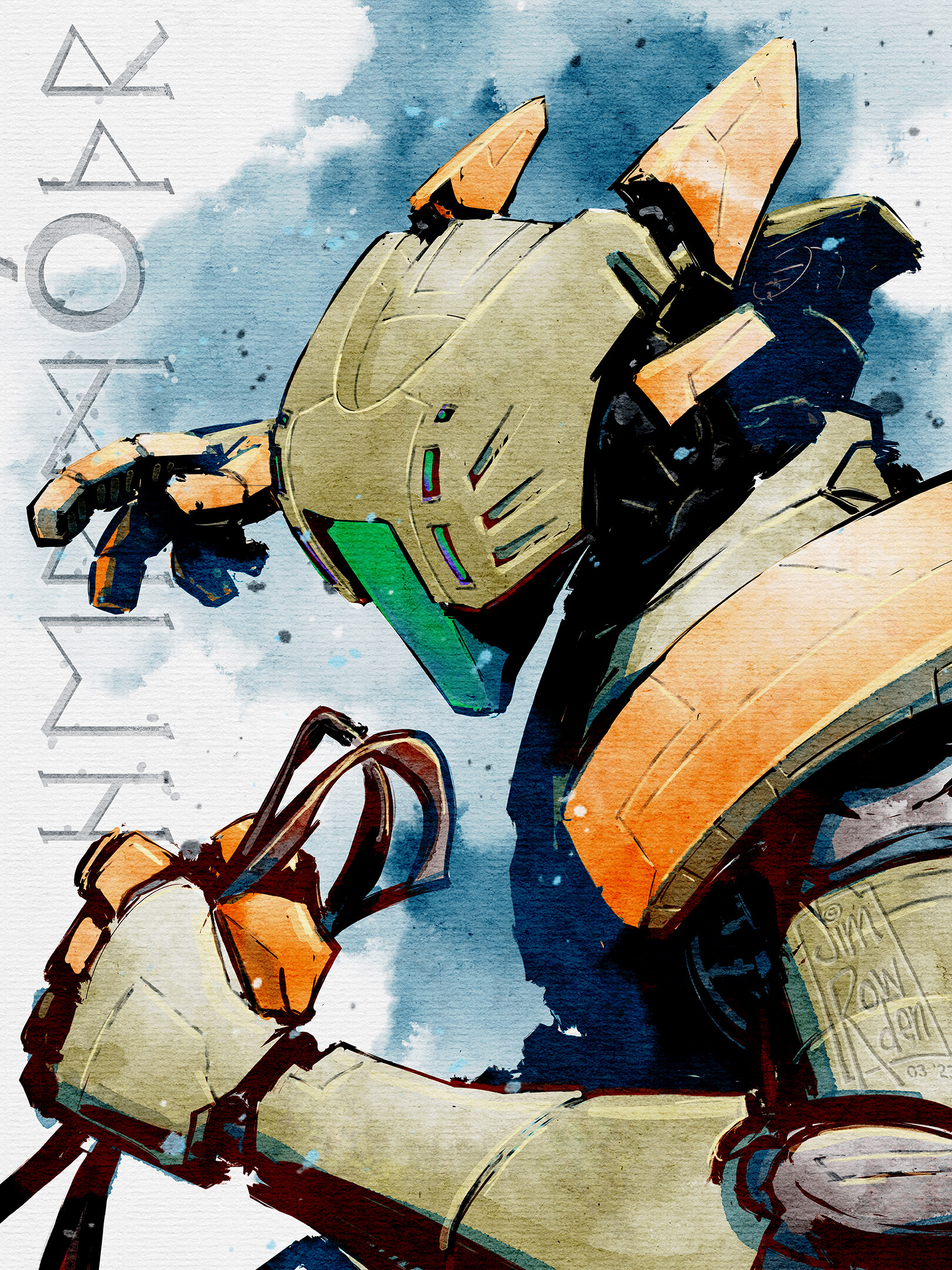 ArtStation - Norse Bot 01 - Hermodr