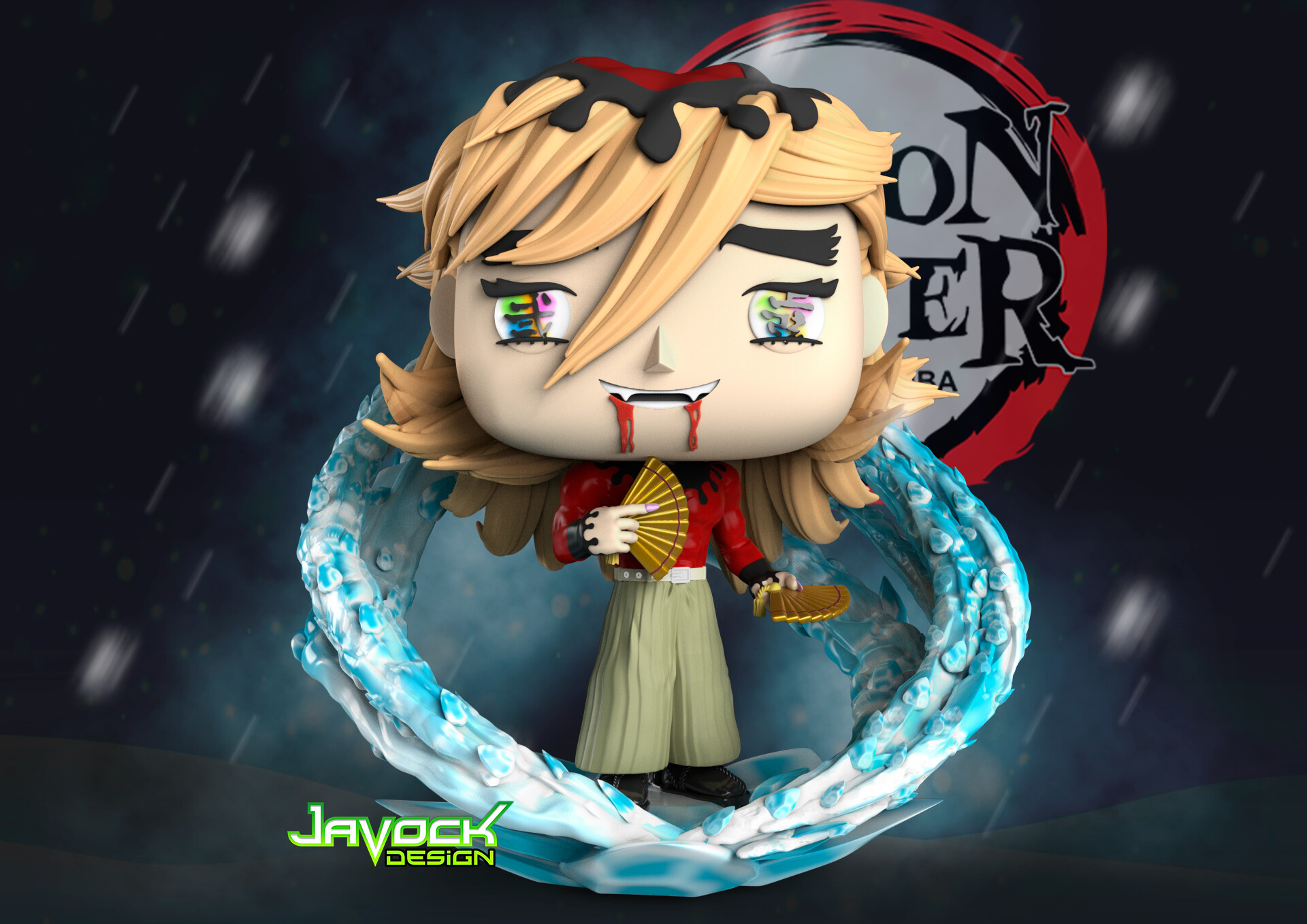 ArtStation - Douma - Kimetsu no Yaiba (Demon Slayer) Funko pop Custom
