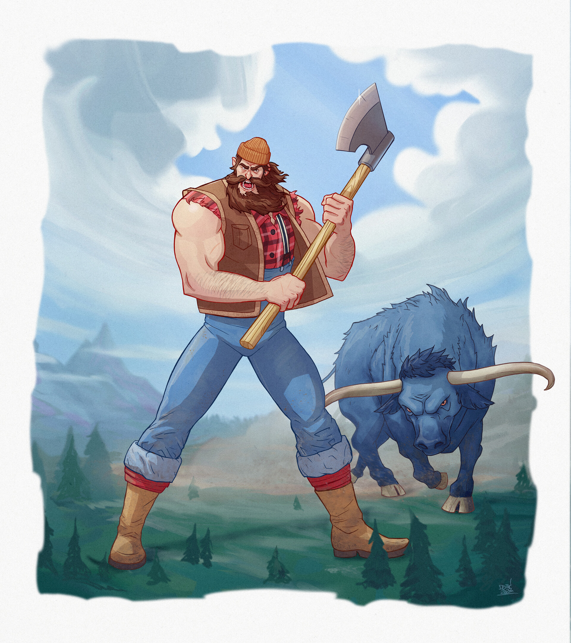 Paul Bunyan Illustration Paul Bunyan Lesson Plans FreshPlans
