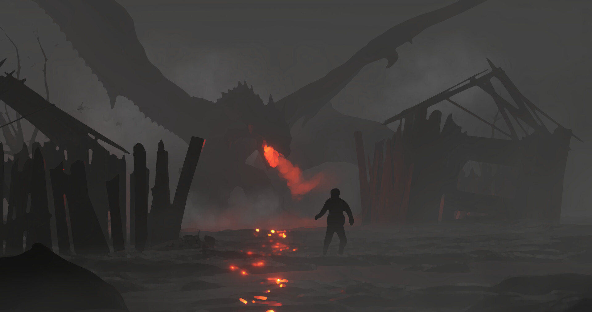 ArtStation - Dragon Showdown