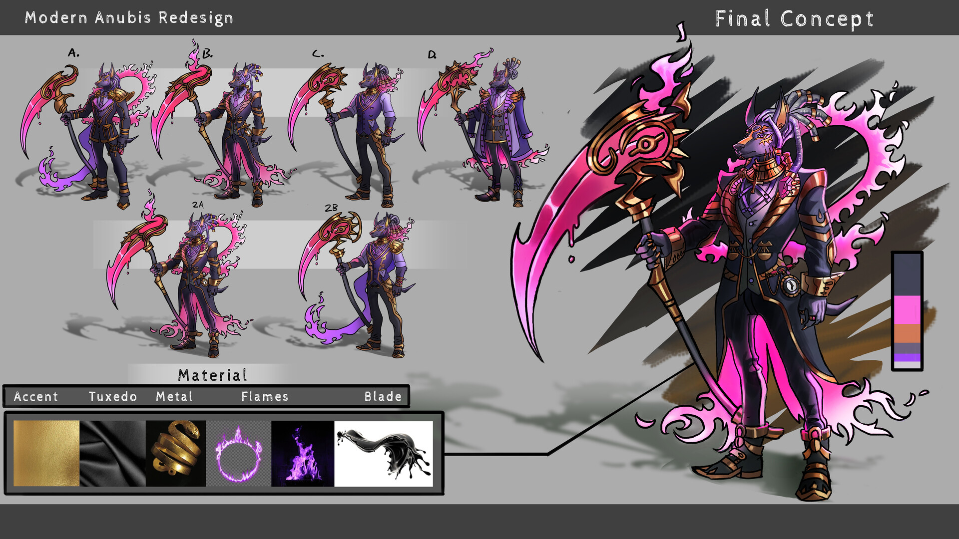Adrian Carrington - Anubis Concept for a 2d fighting game