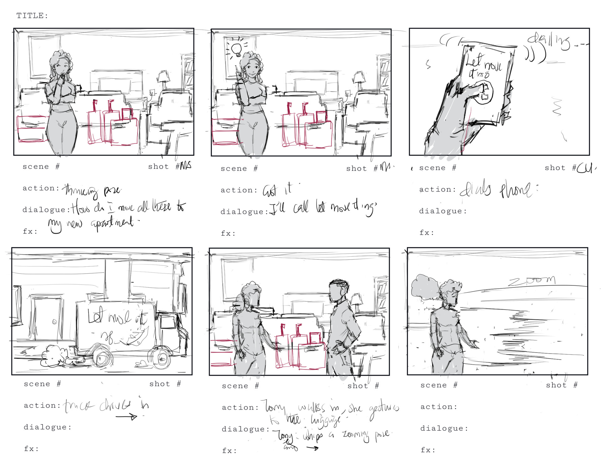 ArtStation - Move it commercial storyboard