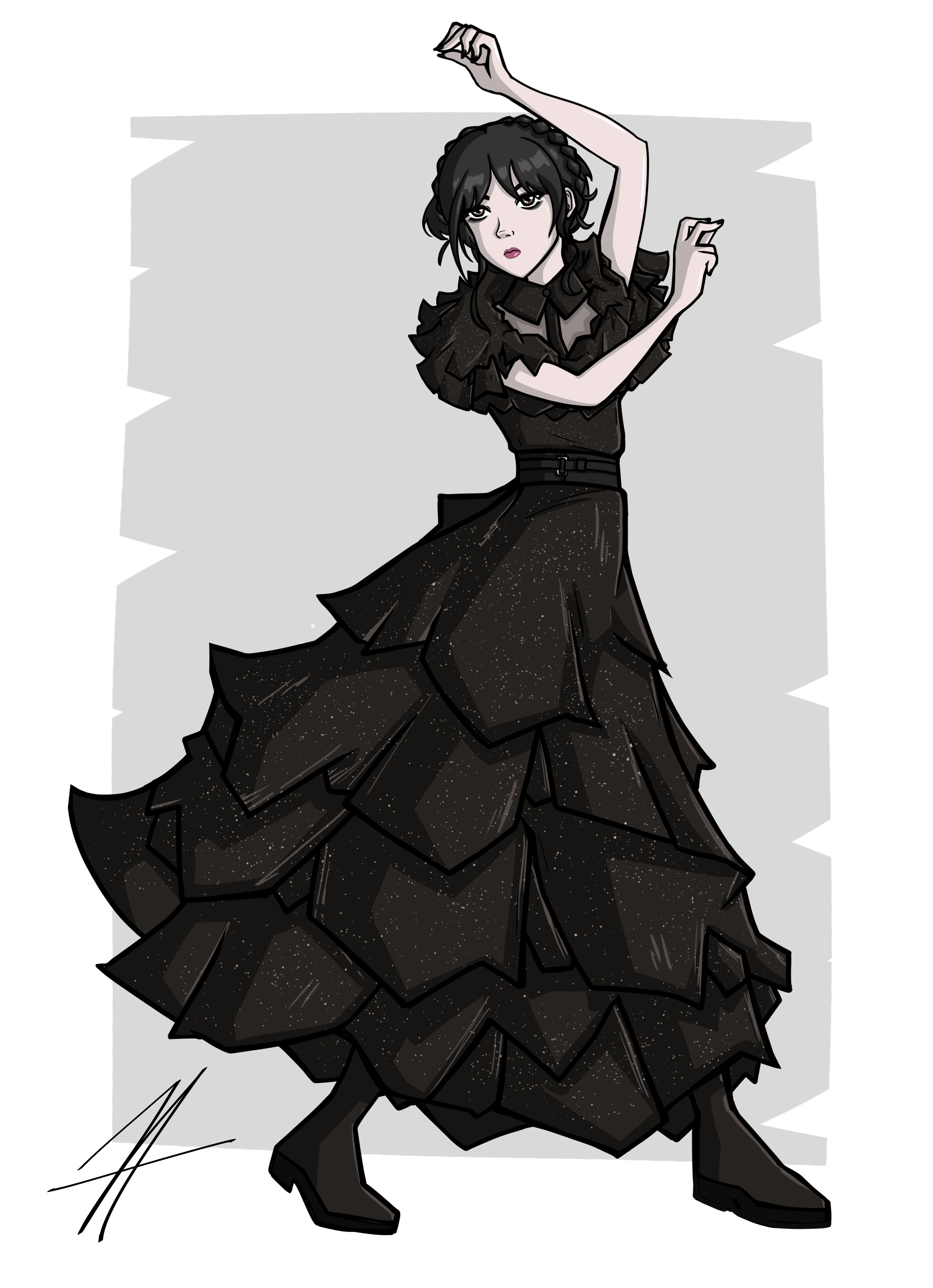 Edwin Jun Han (Its_EJarts) - Wednesday Addams