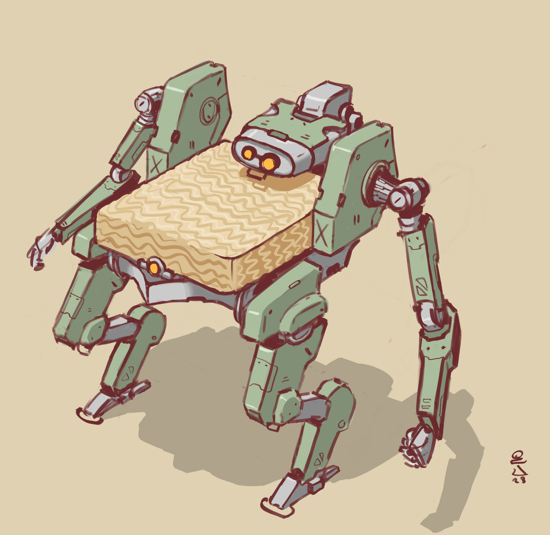 ArtStation - Ramen mecha, March of robots 2023