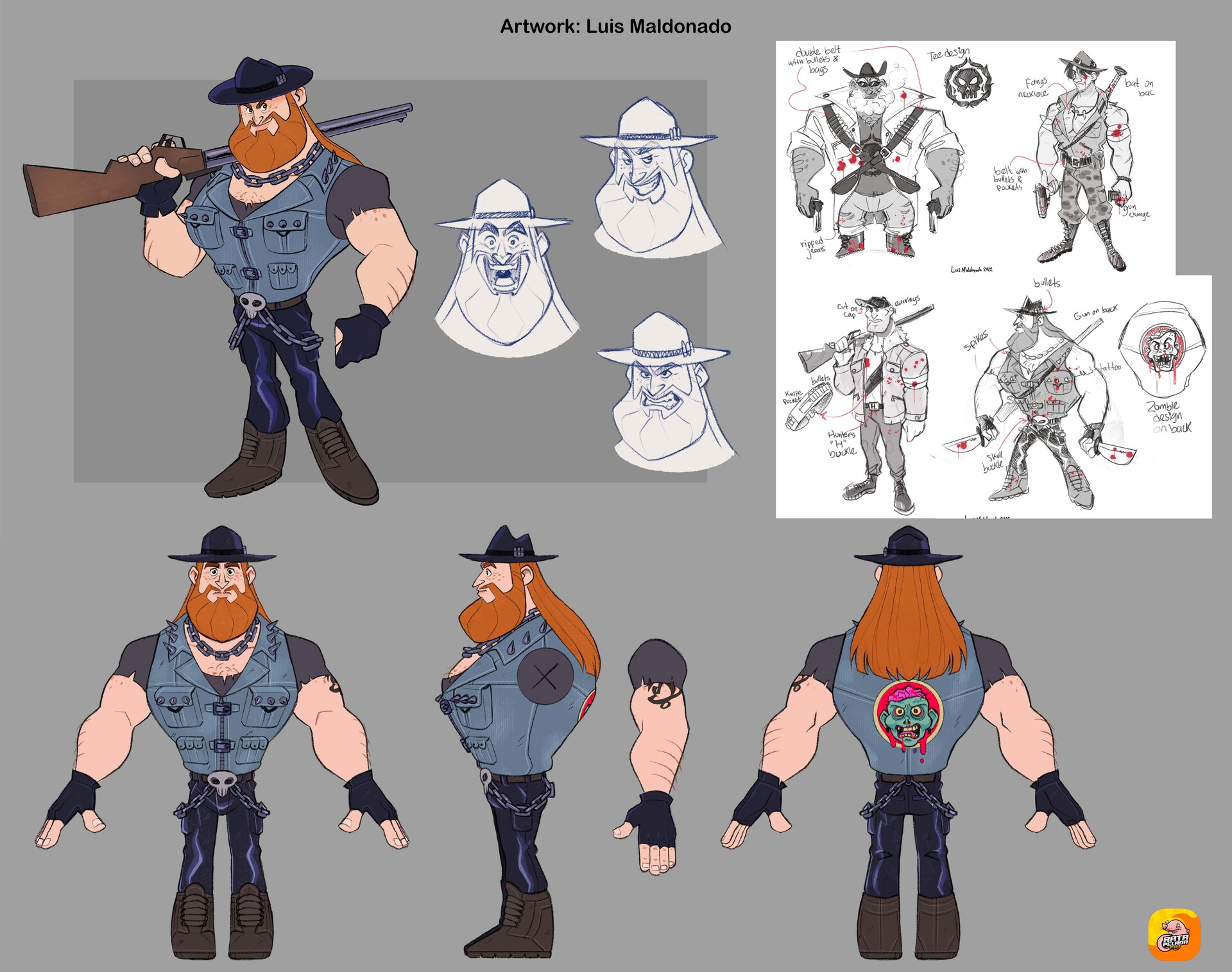 ArtStation - Zombie Hunter design