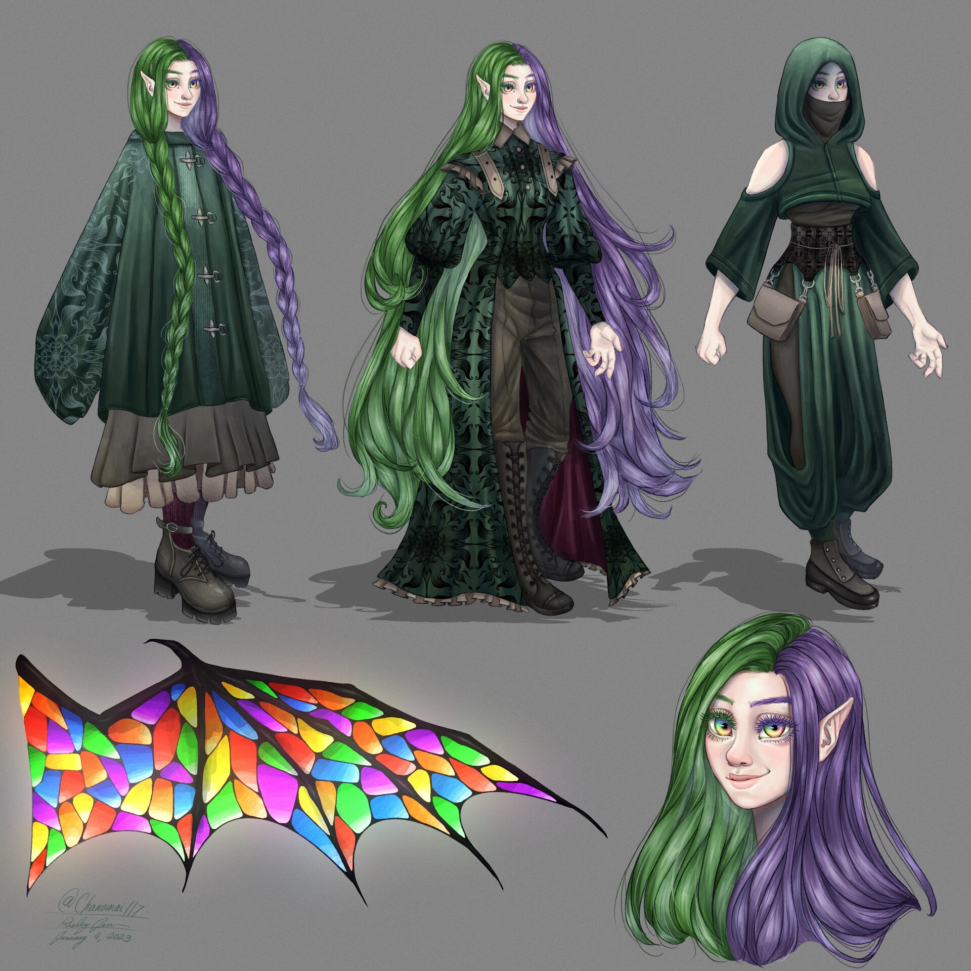 ArtStation - Chameleon- funky character sheet