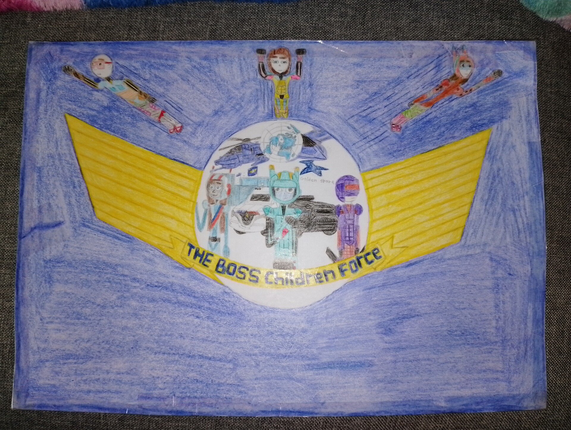 ArtStation - How to Draw and Colors Flag The Boss Children Force Super Hero