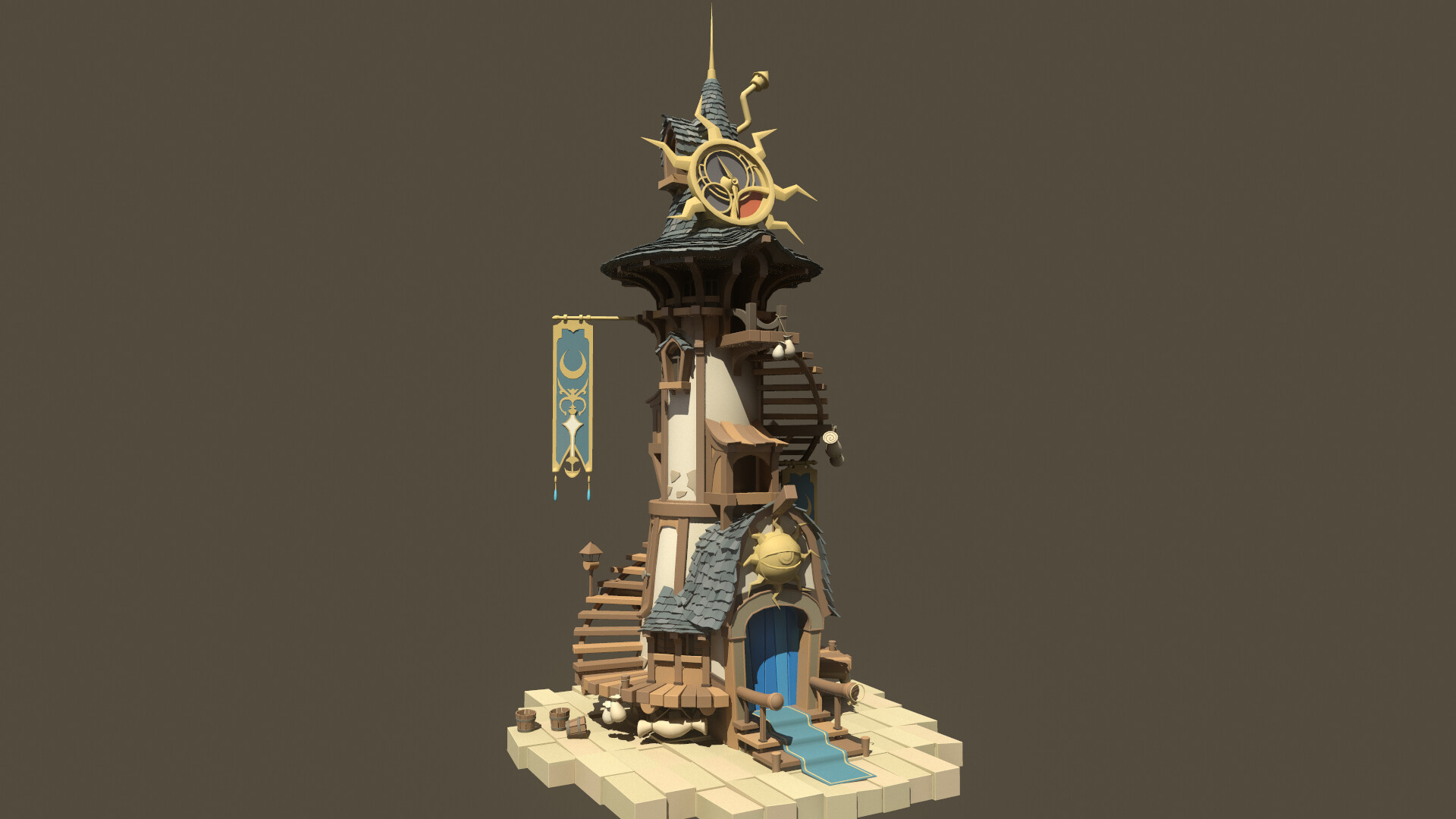 ArtStation - The Wizard's House | 3D Stylized Tower