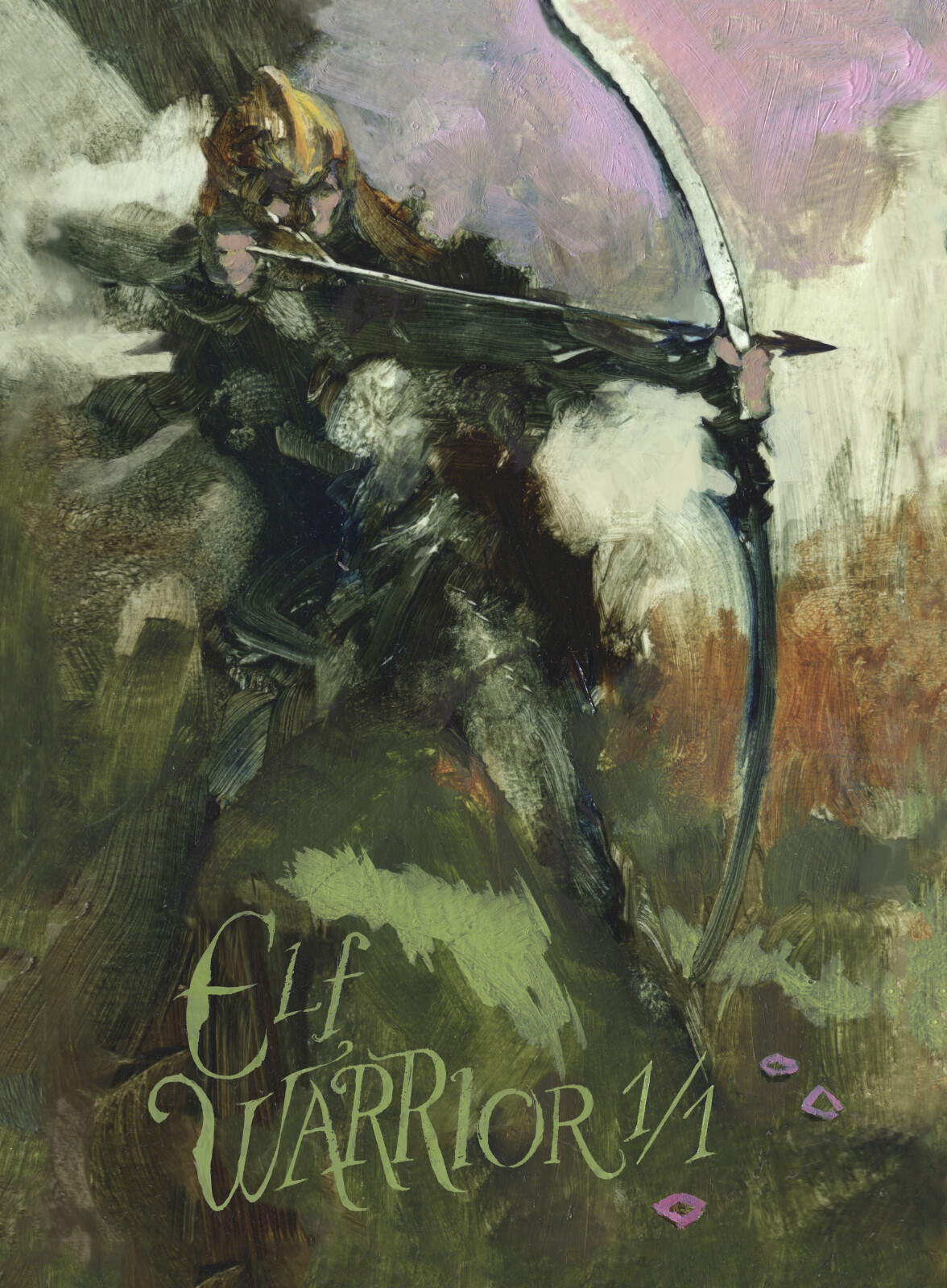 ArtStation - Elf Warrior, MTG Token Card Artwork