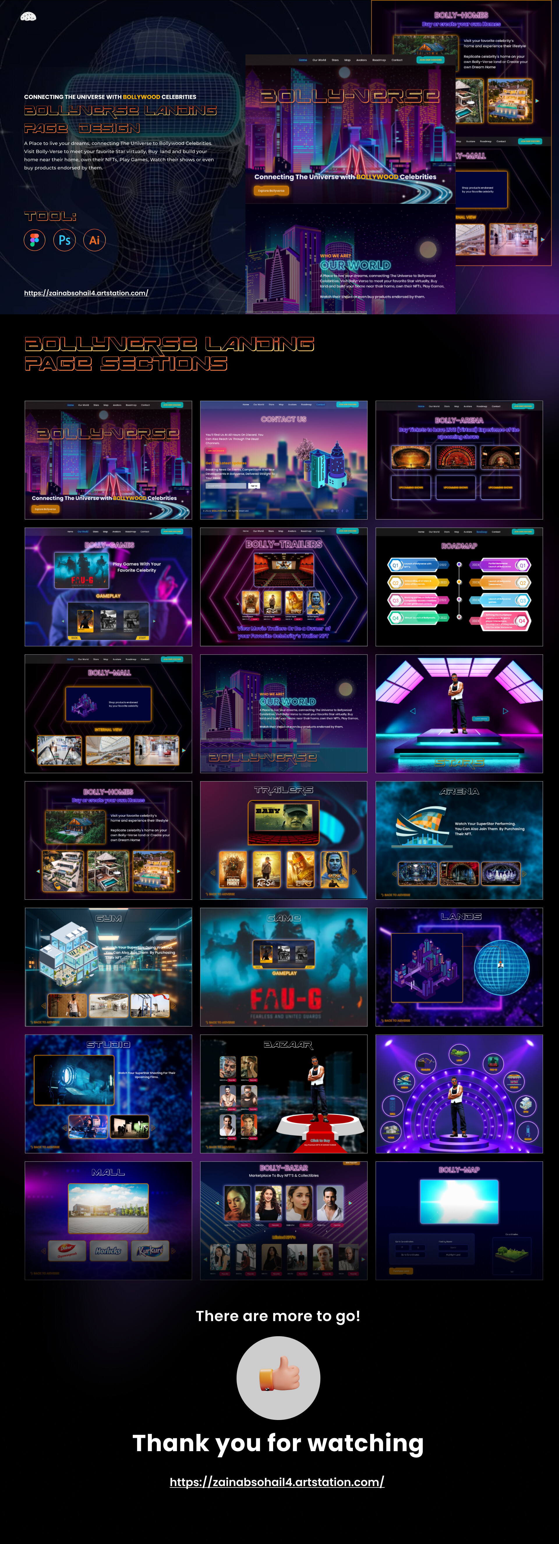 ArtStation - Bollyverse Website UI