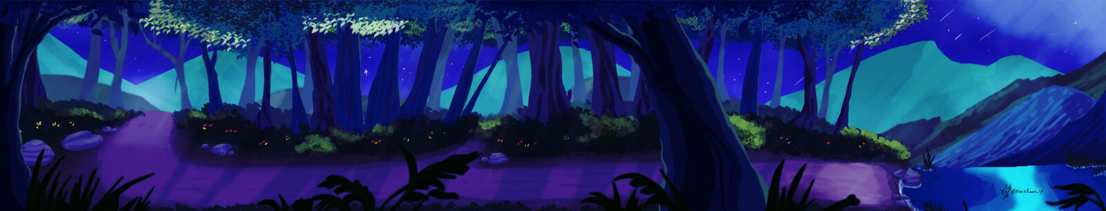 Wildan Hari Pratama - Forest Park Animation Background Illustration