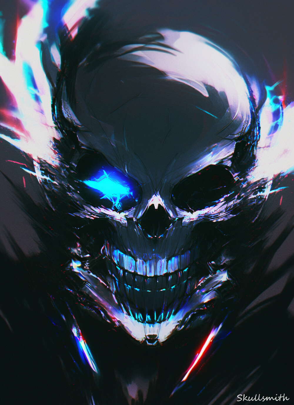 ArtStation - Chrome Skull