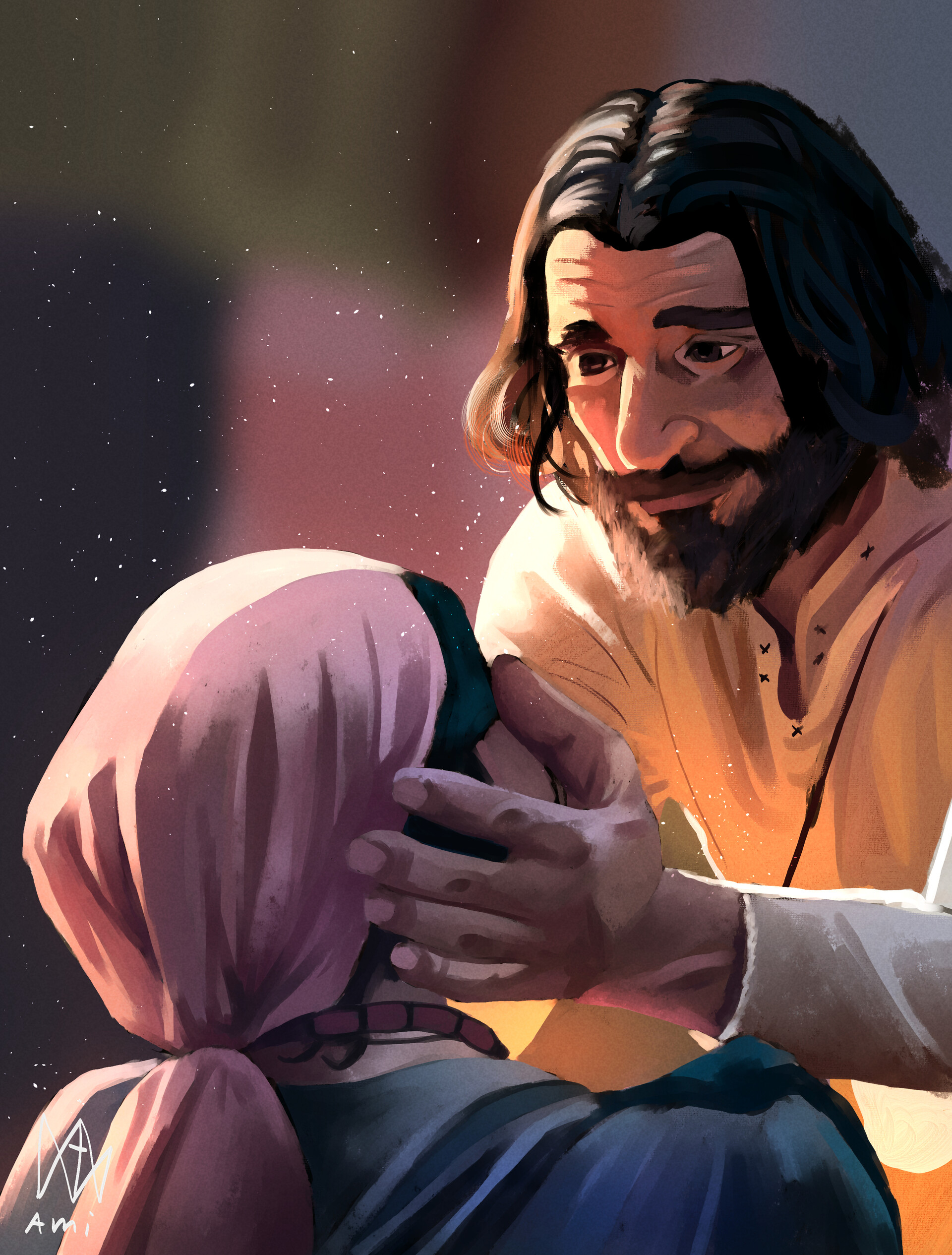 ArtStation - The bleeding woman and Jesus